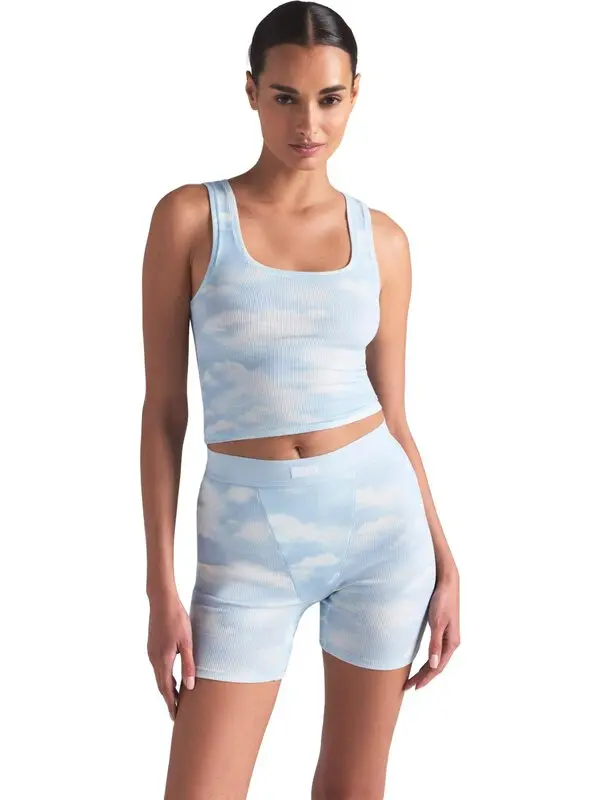 SKIMS Cotton Rib Tank 3-pack - Blue Quartz Cloud Multi