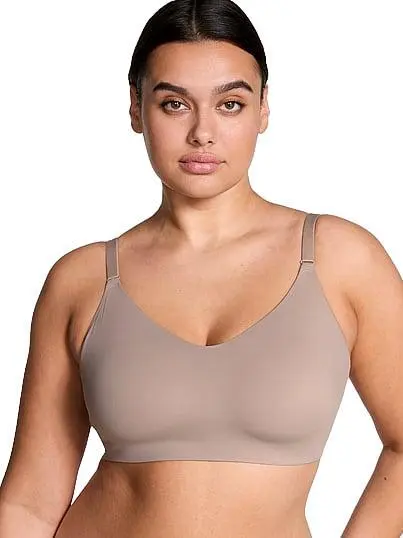 Victoria's Secret Vsx Elevate™ Stretch-comfort Sports Bra - Beige