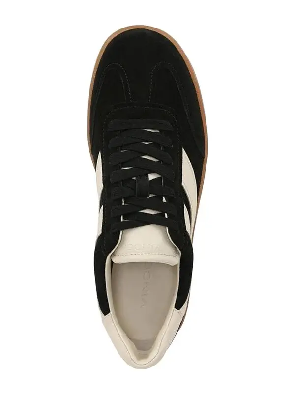 Vince Oasis-m Suede And Leather Low-top Sneakers - Black