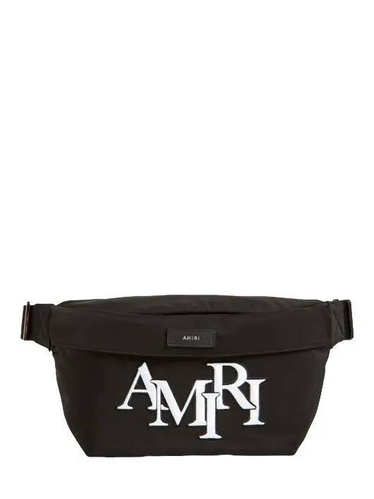 Amiri Staggered Logo Belt Bag - Black