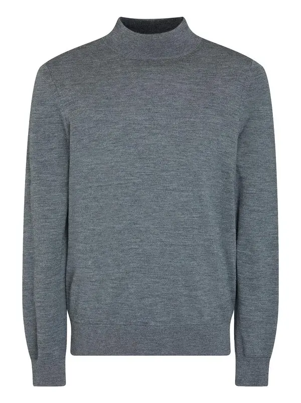 Sandro Wool Turtleneck Sweater - Gray