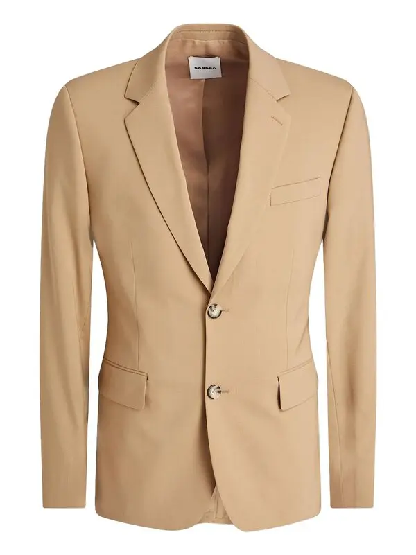 Sandro Woolblend Blazer - Sand