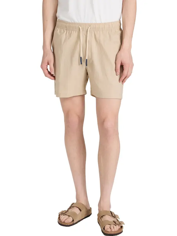 Oas Linen Blend Shorts - Beige