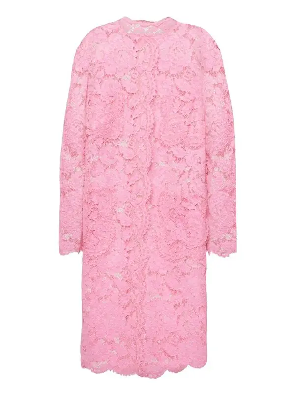 Dolce & Gabbana Lace Midi Dress - Pink