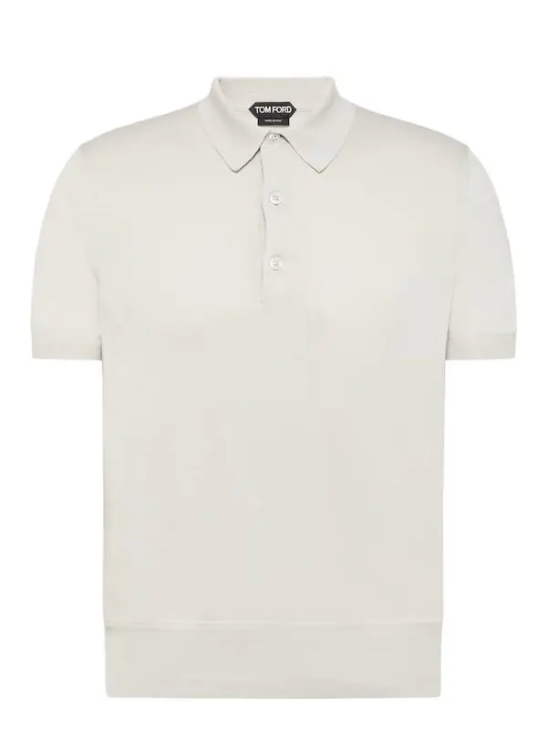 TOM FORD Wool Polo Shirt - Grey