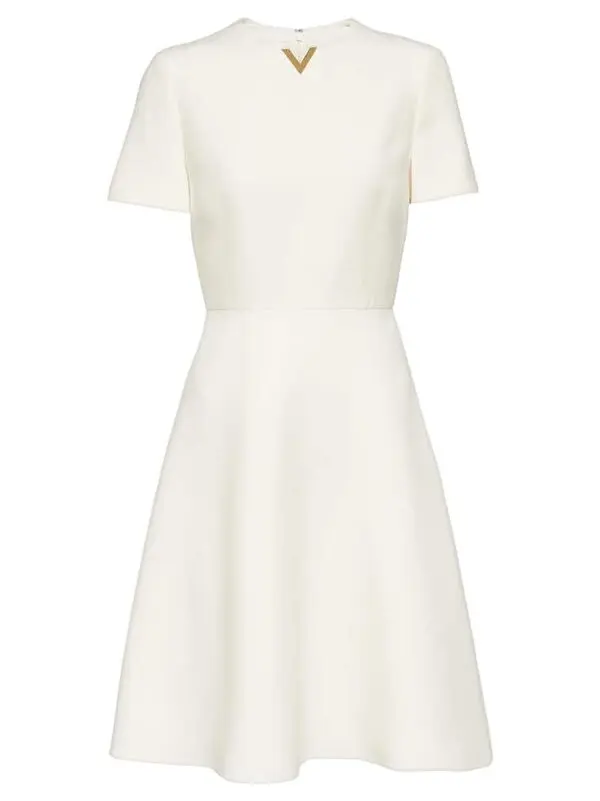 Valentino Garavani Wool And Silk Minidress - White