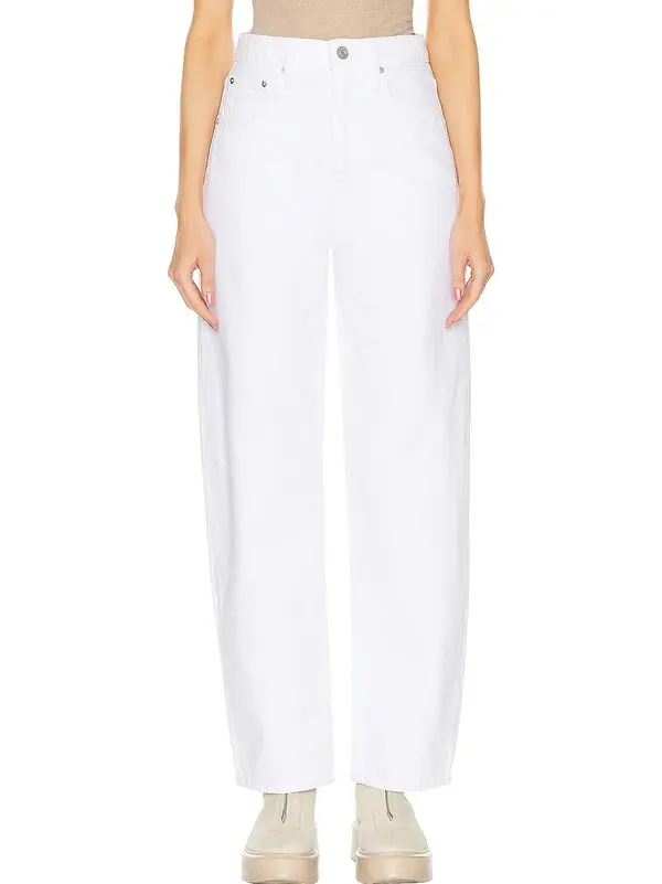 FRAME Long Barrel Jeans - White