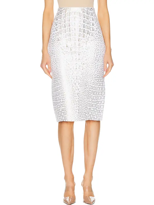 Alaïa Pencil Skirt - Blanc