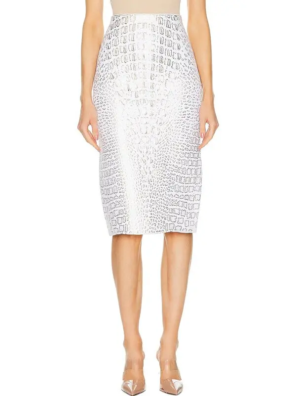 Alaïa Pencil Skirt - Blanc