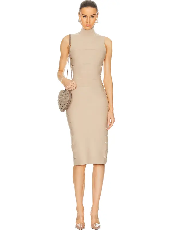 Alaïa Band Dress - Camel Clair