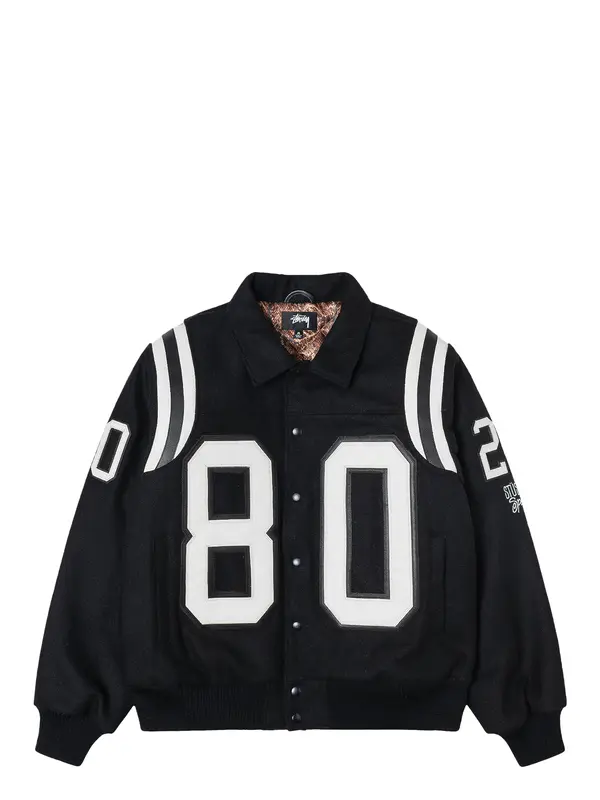 StÜssy 80 Wool Varsity Jacket - Black
