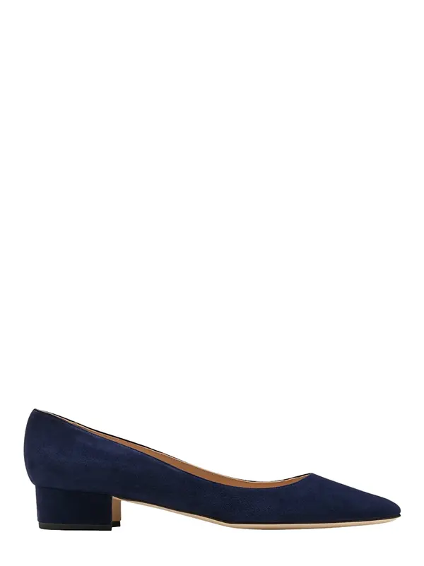 Manolo Blahnik Lista Suede Pumps - Navy