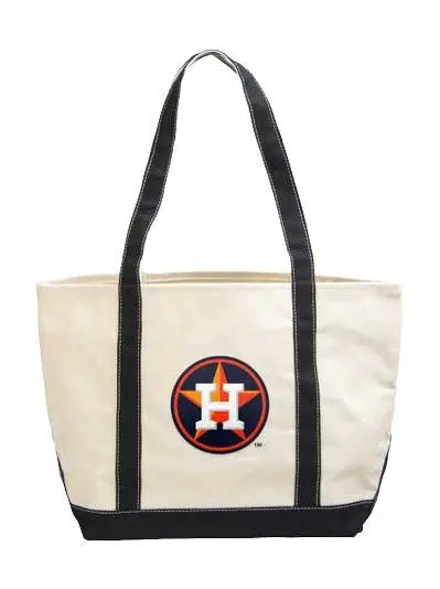 LOGO BRANDS Houston Astros Canvas Tote Bag By - Navy