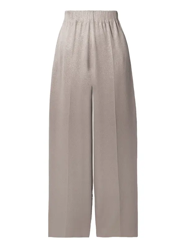 FFORME Maud Metallic Cloqué Wide-leg Pants - Neutrals