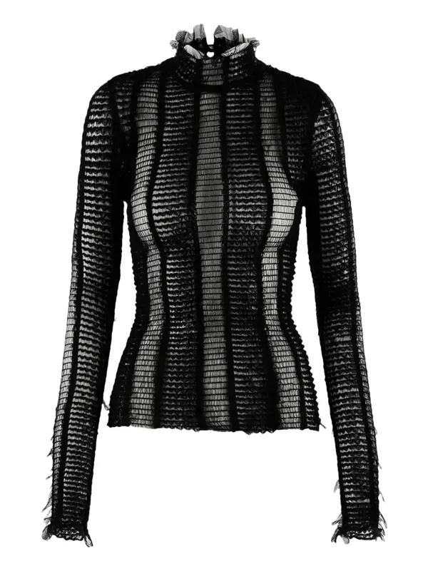 ROBERTA EINER Angel Long-sleeve Top - Black