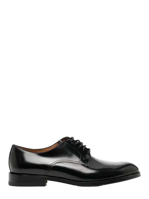 Moreschi Almond-toe Leather Derby Shoes - Black
