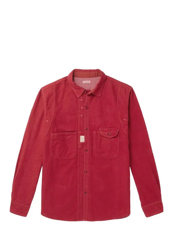 Kapital Cpo Brushed Cotton-fleece Shirt - Red