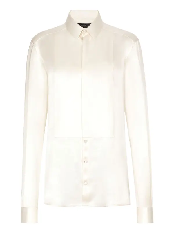 Dolce & Gabbana Bib-detailed Shirt - White
