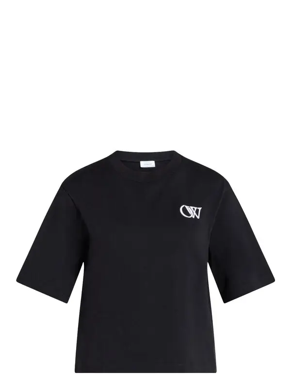 Off-White Off Stamp Crop T-shirt - Black