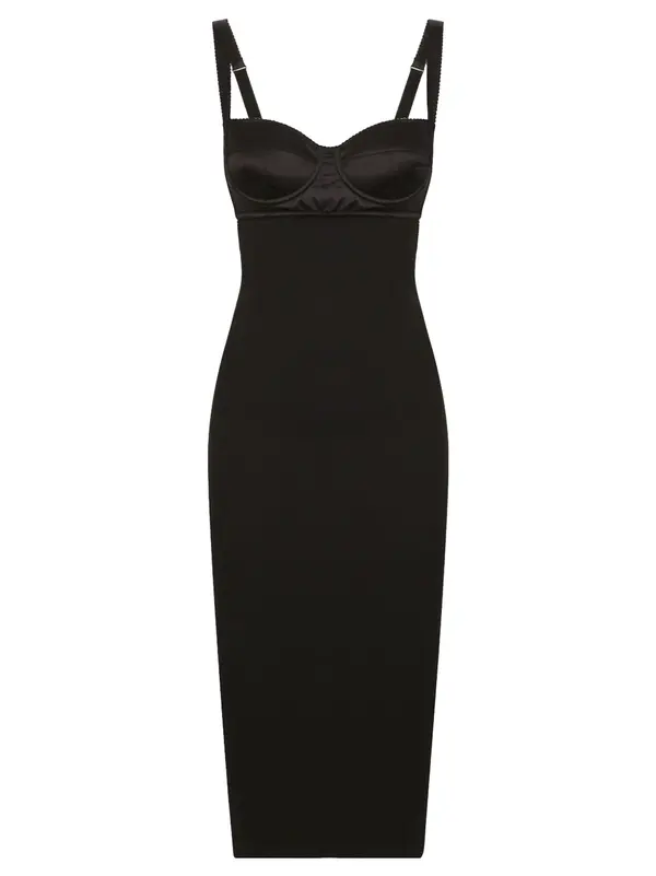 Dolce & Gabbana Bustier Midi Dress - Black