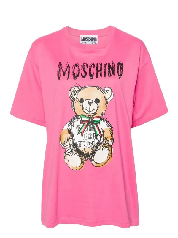 Moschino Teddy Bear-print T-shirt - Pink