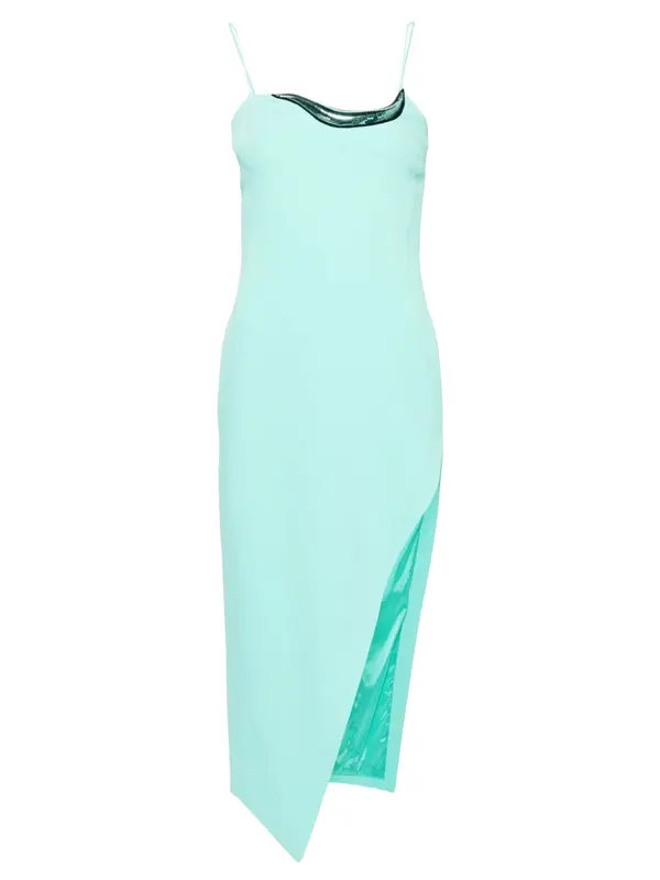 David Koma Appliqué-detail Crepe Midi Dress - Green