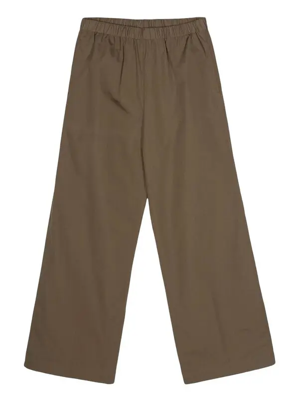 Aspesi Poplin Wide-leg Trousers - Brown