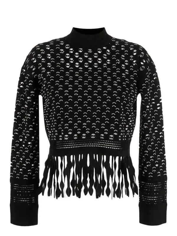 Simkhai Roman Fringed Jumper - Black