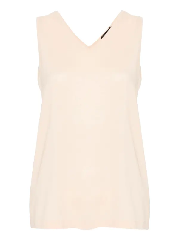 Fabiana Filippi Georgette Crepe Top - Neutrals