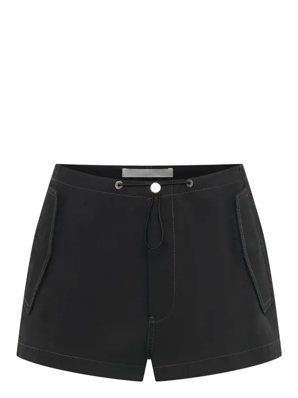 DION LEE Parachute Mini Shorts - Black