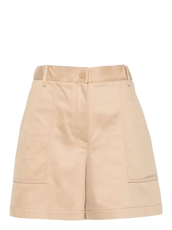 Moncler Garbadine Shorts - Brown
