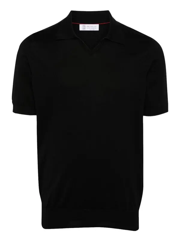Brunello Cucinelli Cotton Polo Shirt - Black
