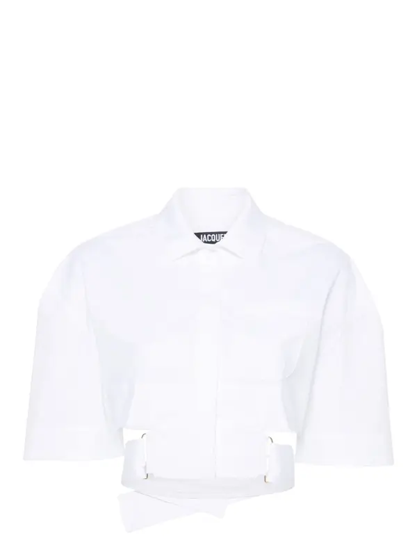 Jacquemus La Chemise Courte Bari Shirt - White