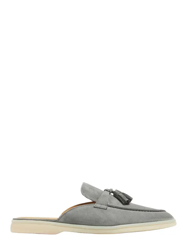 SCAROSSO Lucrezia Suede Mules - Grey