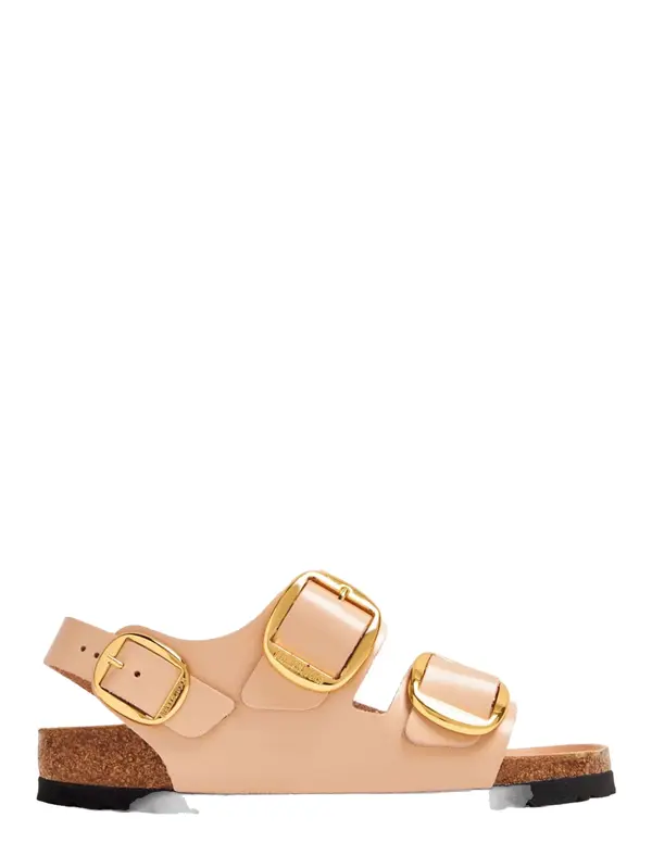 BIRKENSTOCK Side-buckle Slingback Leather Sandals - Neutrals