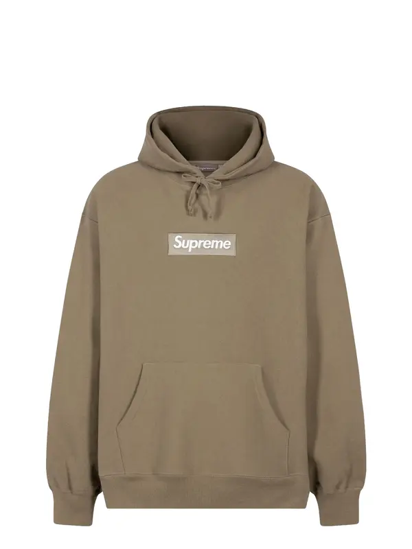 Supreme Box Logo Cotton Hoodie - Neutrals