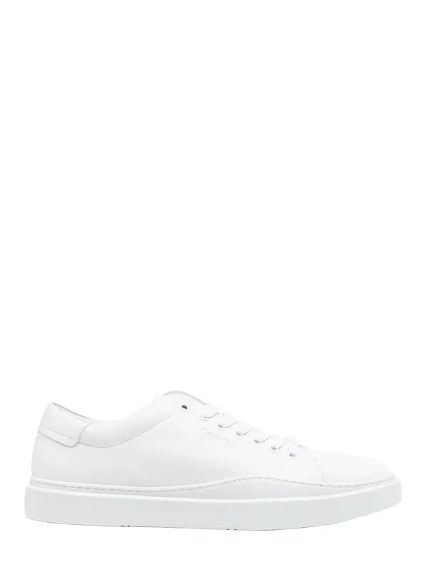 Calvin Klein Logo-debossed Textured Sneakers - White
