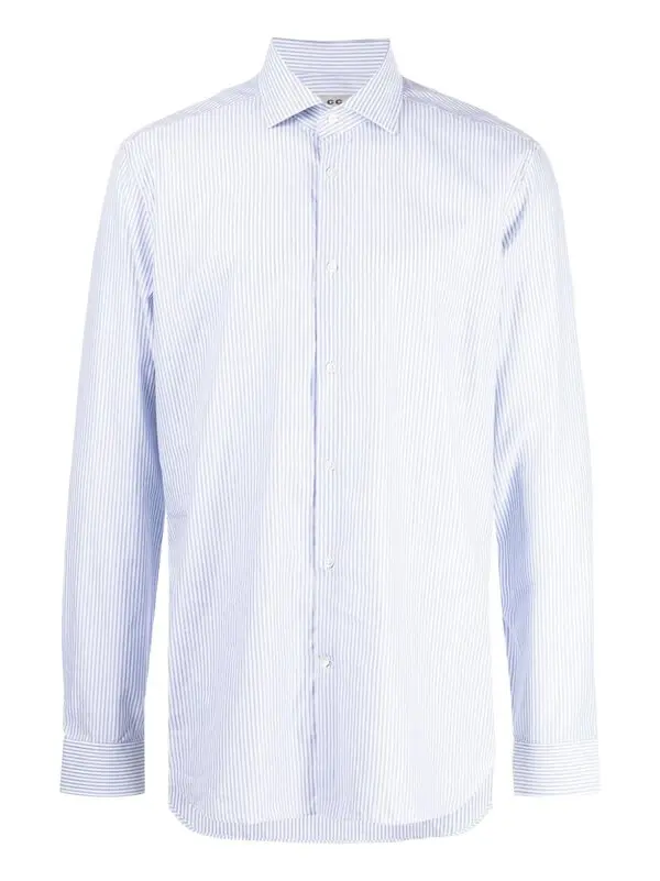 Corneliani Striped Cotton Shirt - Blue