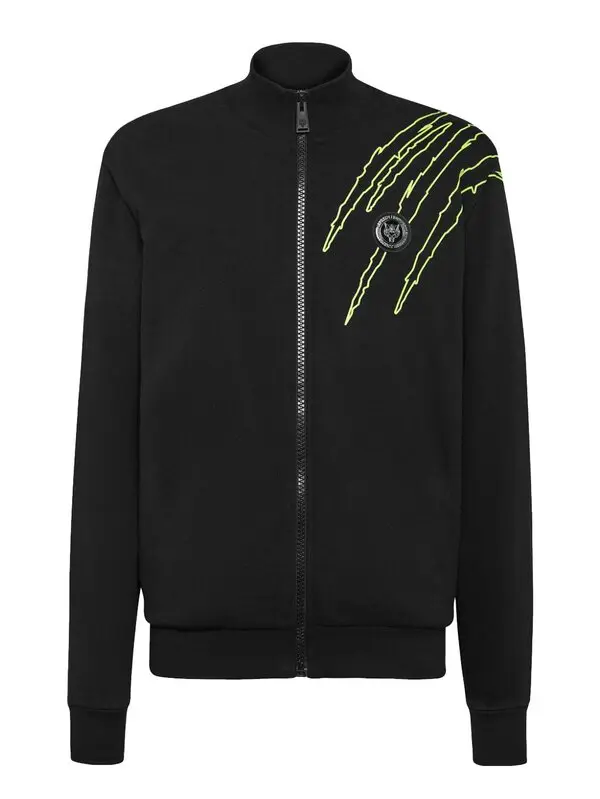 PLEIN SPORT Logo-appliqué Track Jacket - Black