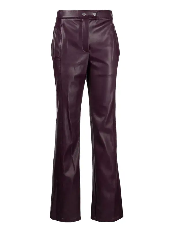 Simkhai Dahlia Faux Leather Trousers - Red