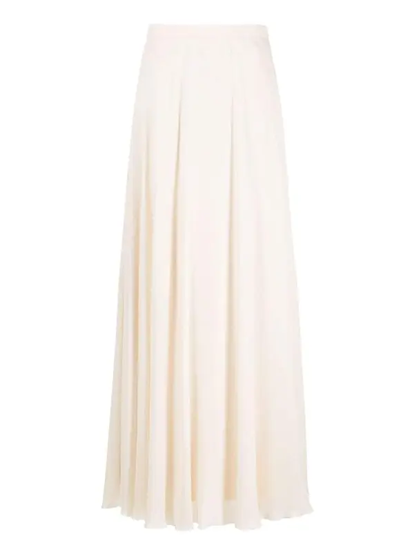 Ralph Lauren A-line Crepe Maxi Skirt - Neutrals