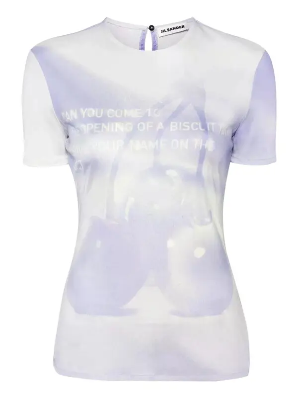JIL SANDER Graphic-print Jersey T-shirt - White