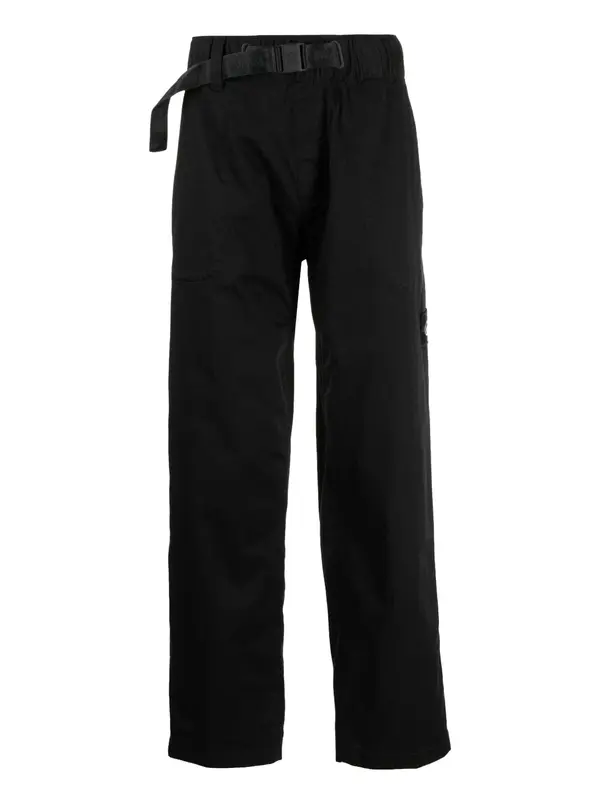 Calvin Klein Belted Straight-leg Trousers - Black
