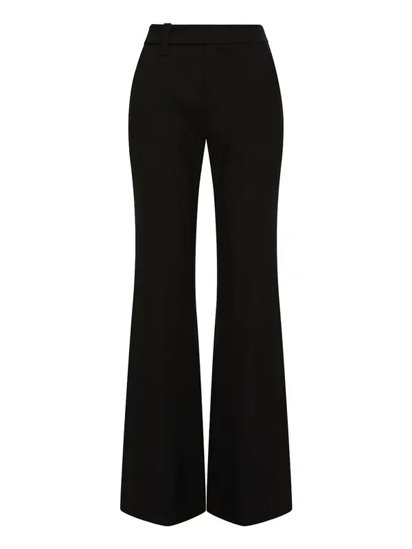 Oscar De La Renta High-waisted Flared Trousers - Black