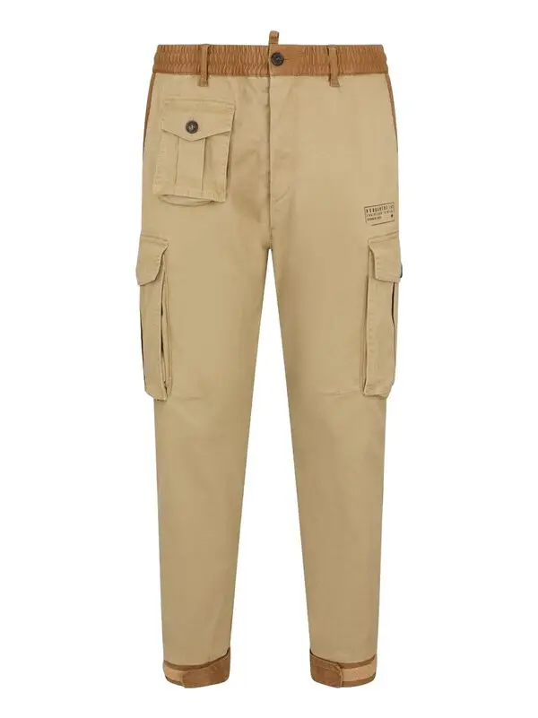 Dsquared2 Two-tone Tapered Cargo Trousers - Neutrals