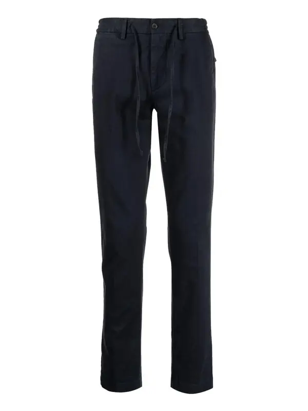 Corneliani Drawstring Tapered Trousers - Blue