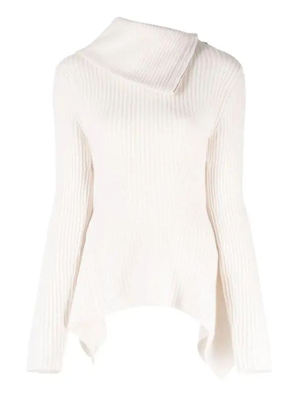 Simkhai Keyara Foldover-collar Jumper - White