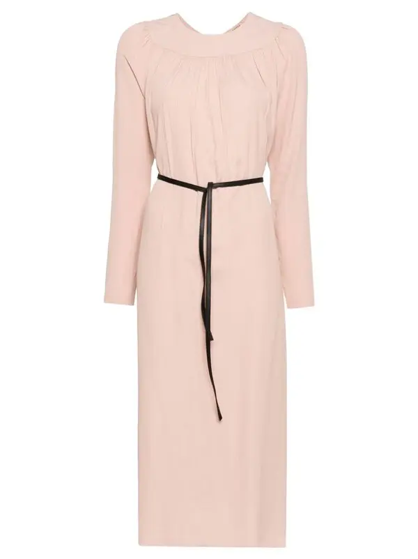 N°21 Crepe Midi Dress - Pink