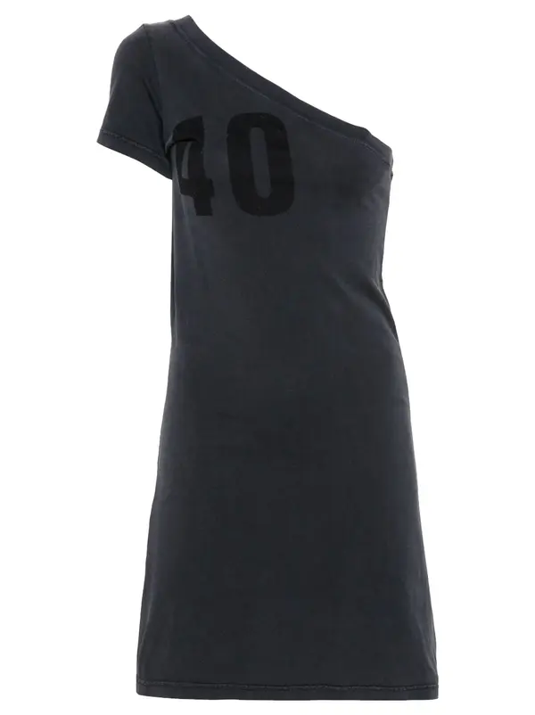 COURREGES Number-print Mini Dress - Grey