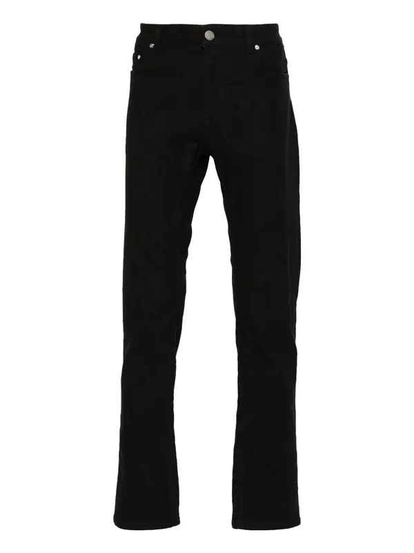 Etro Jacquard Slim-fit Jeans - Black